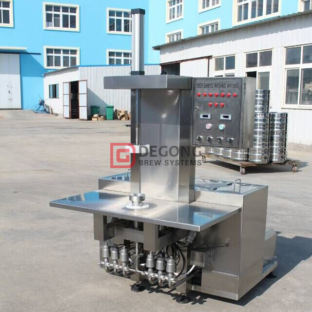 Stainless steel 2 station beer keg barrel washing/rinsing machine ...