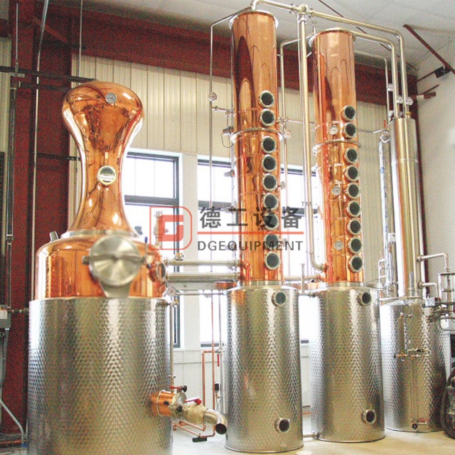 1000L Red Copper Gin distilling equipment Distillation Equipment Column ...